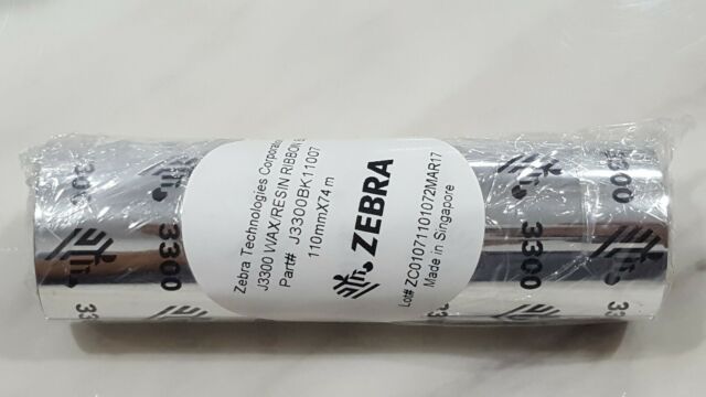Zebra 110mm X 74m Wax Resin Ribbon - PMC Technology