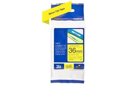 Genuine Brother TZe-661 Labelling Tape Cassette – Black on Yellow, 36mm ...